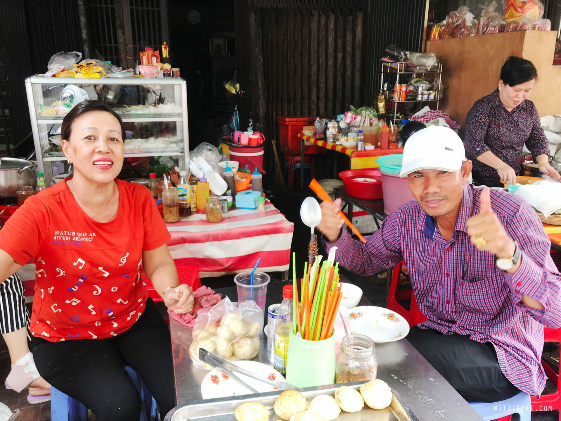 Phnom Penh street food - Num Krok - Mitzie Mee