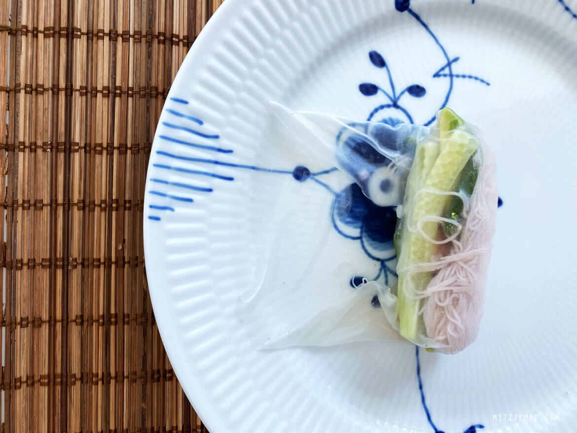 Rice paper rolls with roast duck and avocado - Recipe - Mitzie Mee