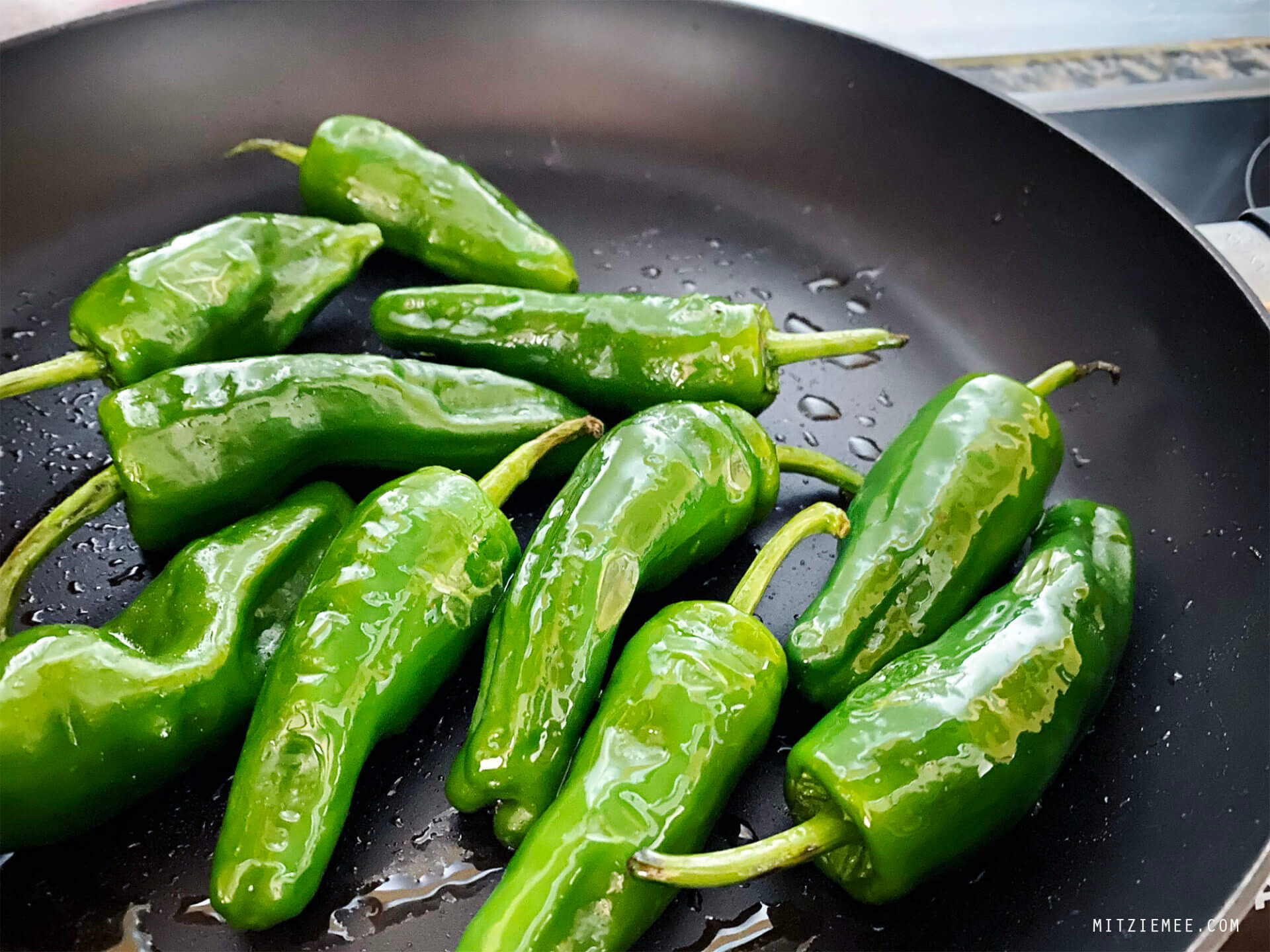 Recipe: Blistered Green Peppers - Mitzie Mee