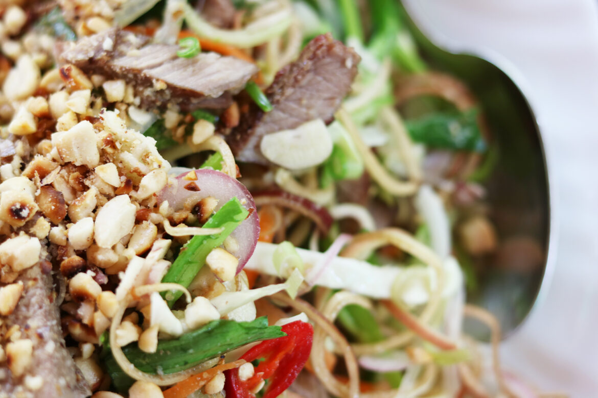 Recipe: Cambodian Beef Salad with Banana Flower - Mitzie Mee
