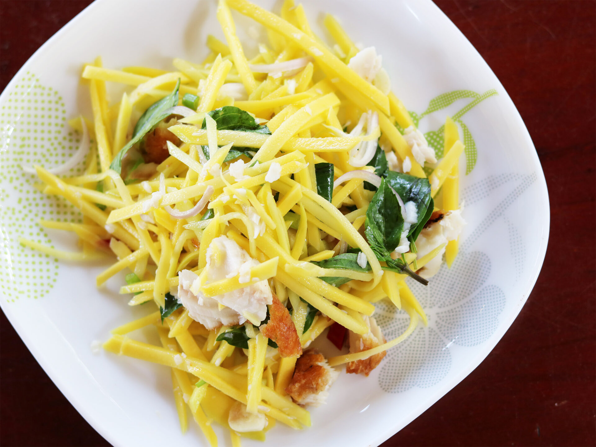 Recipe: Cambodian Mango Salad with Fried Fish - Mitzie Mee