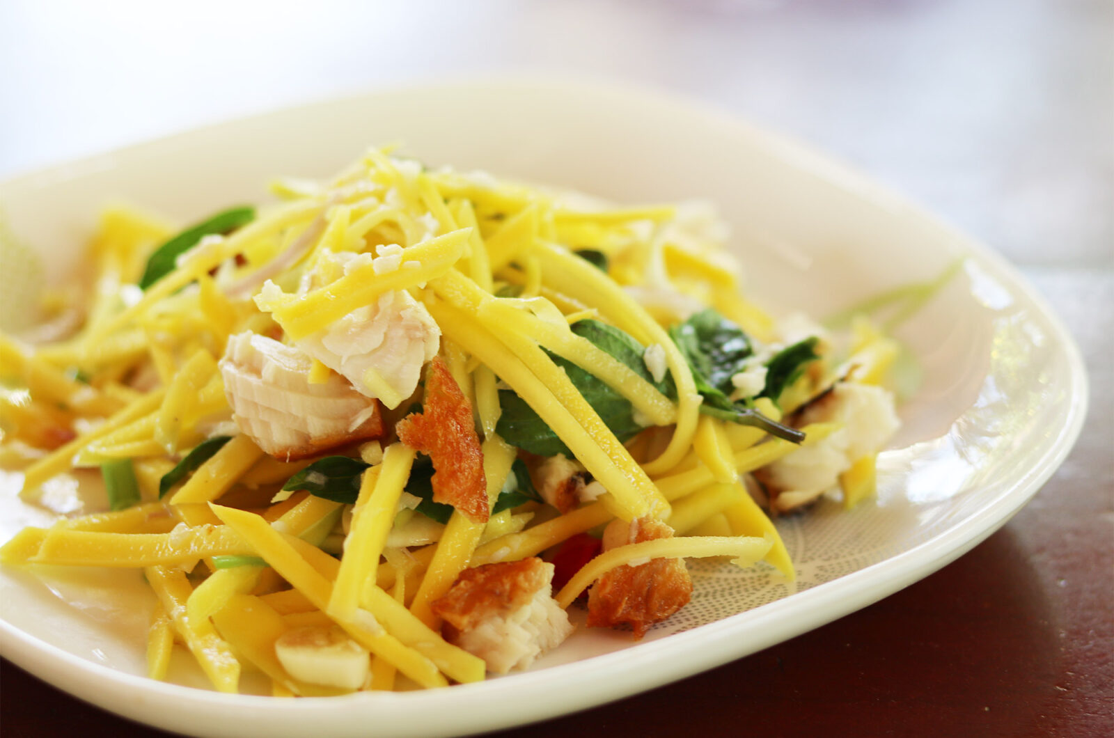 Recipe: Cambodian Mango Salad with Fried Fish - Mitzie Mee